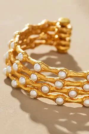 Joanna Laura Constantine Pearl Wave Cuff Bracelet