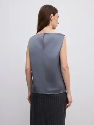 HOUSE OF DAGMAR Woven Square Neck Top