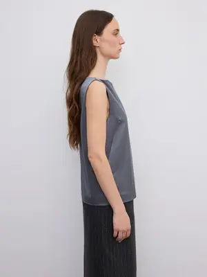 HOUSE OF DAGMAR Woven Square Neck Top