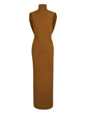 Nina Ricci Draped Turtleneck Maxi Dress