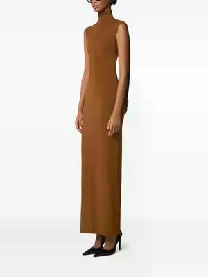 Nina Ricci Draped Turtleneck Maxi Dress