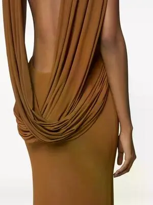 Nina Ricci Draped Turtleneck Maxi Dress