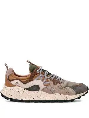 FLOWER MOUNTAIN Leather Panelled Sneakers - Brown
