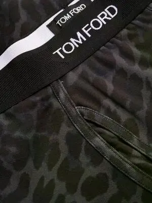 TOM FORD Logo-waistband Leopard-print Boxers