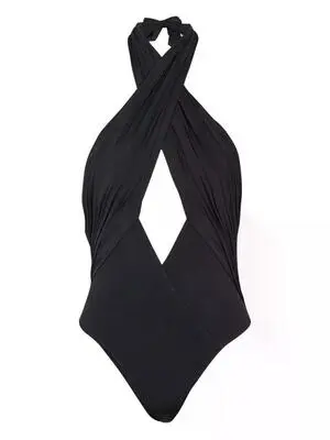 Balmain Halterneck Swimsuit - Black