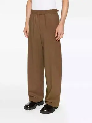 AMI Paris Elastic-waist Trousers - Brown