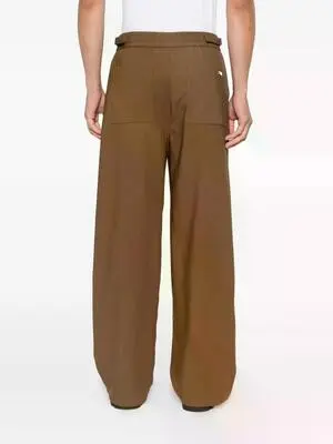 AMI Paris Elastic-waist Trousers - Brown