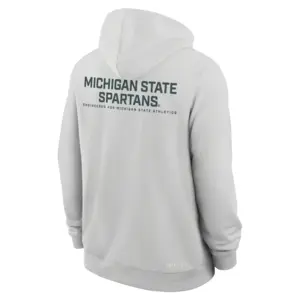 Nike Michigan State Sideline Dri-fit Full-zip Hoodie - Grey