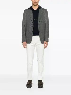 Canali Merino Wool Hooded Pullover