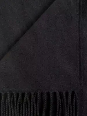 Valentino Garavani Embroidered Wool And Cashmere Scarf - Black