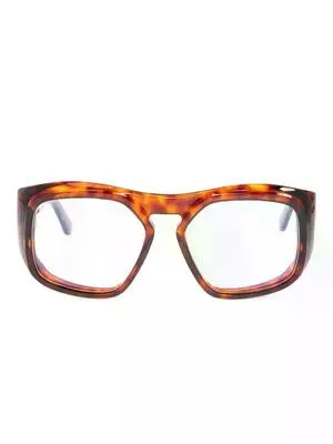 Valentino Garavani Rectangle-frame Eyeglasses - Brown