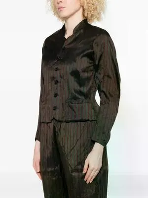 CHRISTIAN PEAU Striped Button-fastening Jacket