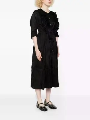 CHRISTIAN PEAU Button-front Dress With Ruffled Details