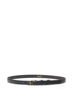 NILI LOTAN Leather Buckle Belt - Black