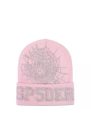 SP5DER Rhinestone-embellished Beanie - Pink