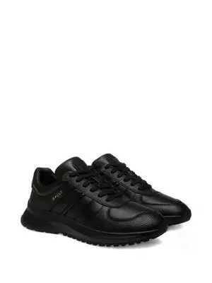Bally Outline Grained Leather Ribbon Sneakers