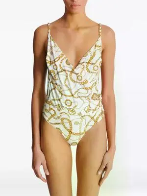 Balmain Chaînes-pattern One-piece Swimsuit