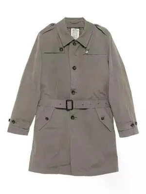 L'IMPERMEABILE Gilberto Belted Trench Coat - Grey