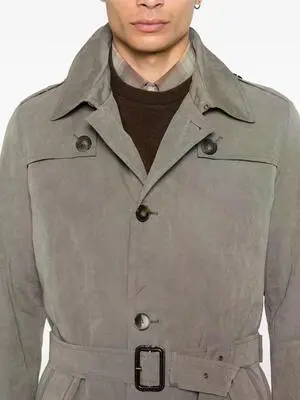 L'IMPERMEABILE Gilberto Belted Trench Coat - Grey