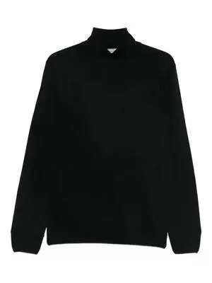 Canali Long-sleeved Wool Sweater - Black