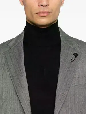 Canali Long-sleeved Wool Sweater - Black