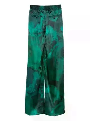 Kiton Printed Silk Trousers