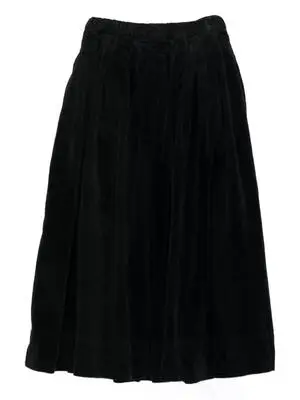 RICORRROBE Pleated Velvet A-line Skirt