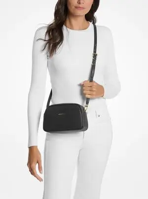 Michael Kors Jet Set Small Leather Camera Crossbody Bag - Black
