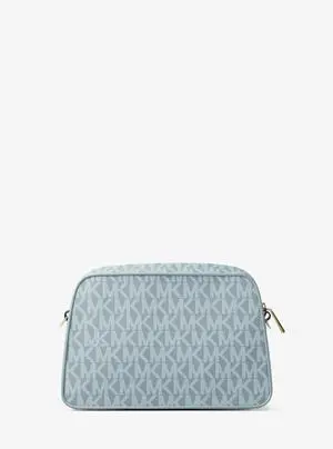 Michael Kors Jet Set Small Signature Logo Camera Crossbody Bag - Blue