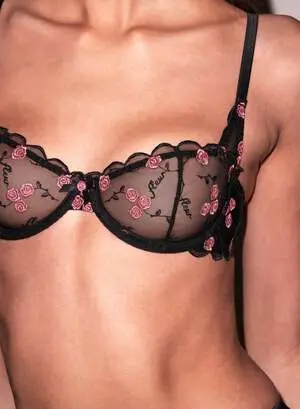 FLEUR DU MAL Rose & Vine Balconette Bra