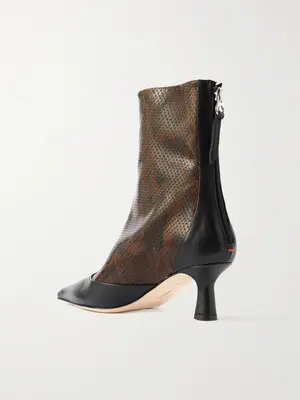 AeydĒ Sila Snake-effect Leather Ankle Boots