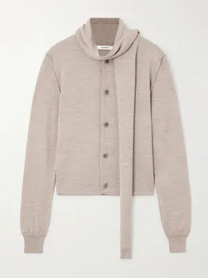 LEMAIRE Asymmetric Wool-blend Cardigan