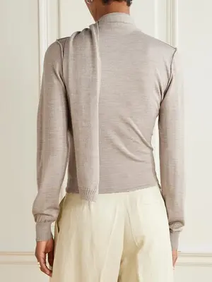 LEMAIRE Asymmetric Wool-blend Cardigan