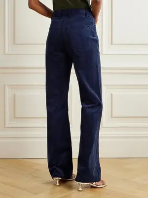 Rabanne Embellished Cotton-corduroy Slim-leg Pants