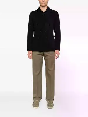 LARDINI Long-sleeve Wool Polo Shirt