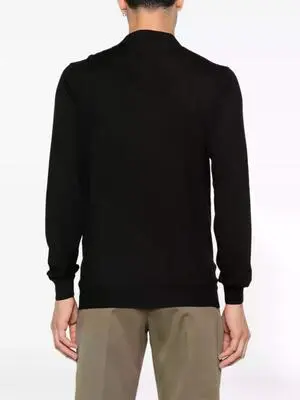 LARDINI Long-sleeve Wool Polo Shirt