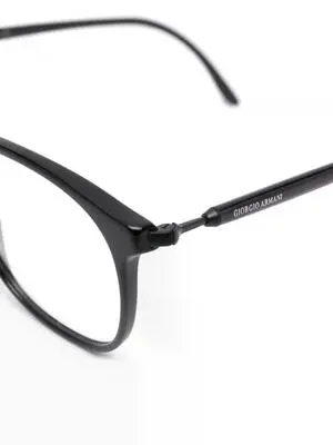Giorgio Armani Round Frame Eyeglasses - Black