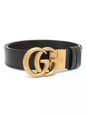 Gucci Double G-buckle Reversible Belt - Black