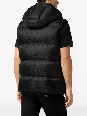 Philipp Plein Monogram-pattern Puffer Gilet