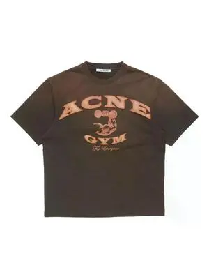 Acne Studios Logo-appliqué T-shirt - Brown
