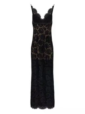 SELF-PORTRAIT Floral-lace Maxi Dress - Black