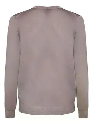 Fedeli Crew Neck Merino Wool Sweater - Neutrals