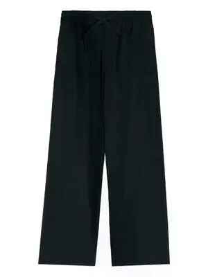 LEMAIRE Cotton Straight-leg Trousers - Black