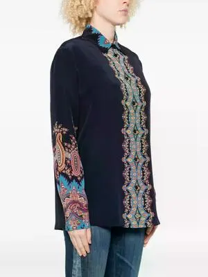 Etro Paisley Print Silk Shirt
