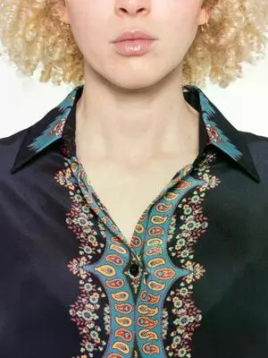 Etro Paisley Print Silk Shirt