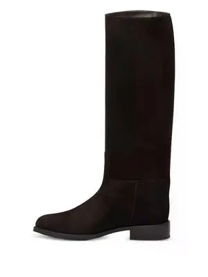 MARETTO Knee-high Suede Boots - Brown