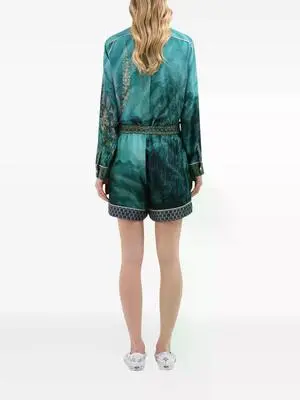 PIERRE-LOUIS MASCIA Printed Silk Shorts