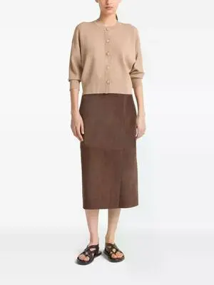 YVES SALOMON Suede Midi Skirt