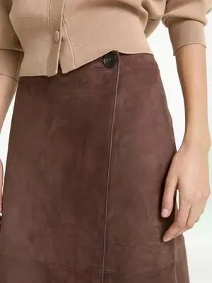 YVES SALOMON Suede Midi Skirt