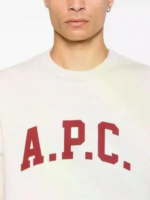A.p.c. Logo-print Crew Neck Sweatshirt